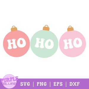 Ho Ho Ho SVG PNG Round Ornament SVG Christmas Vibes Svg Hohoho Svg ...