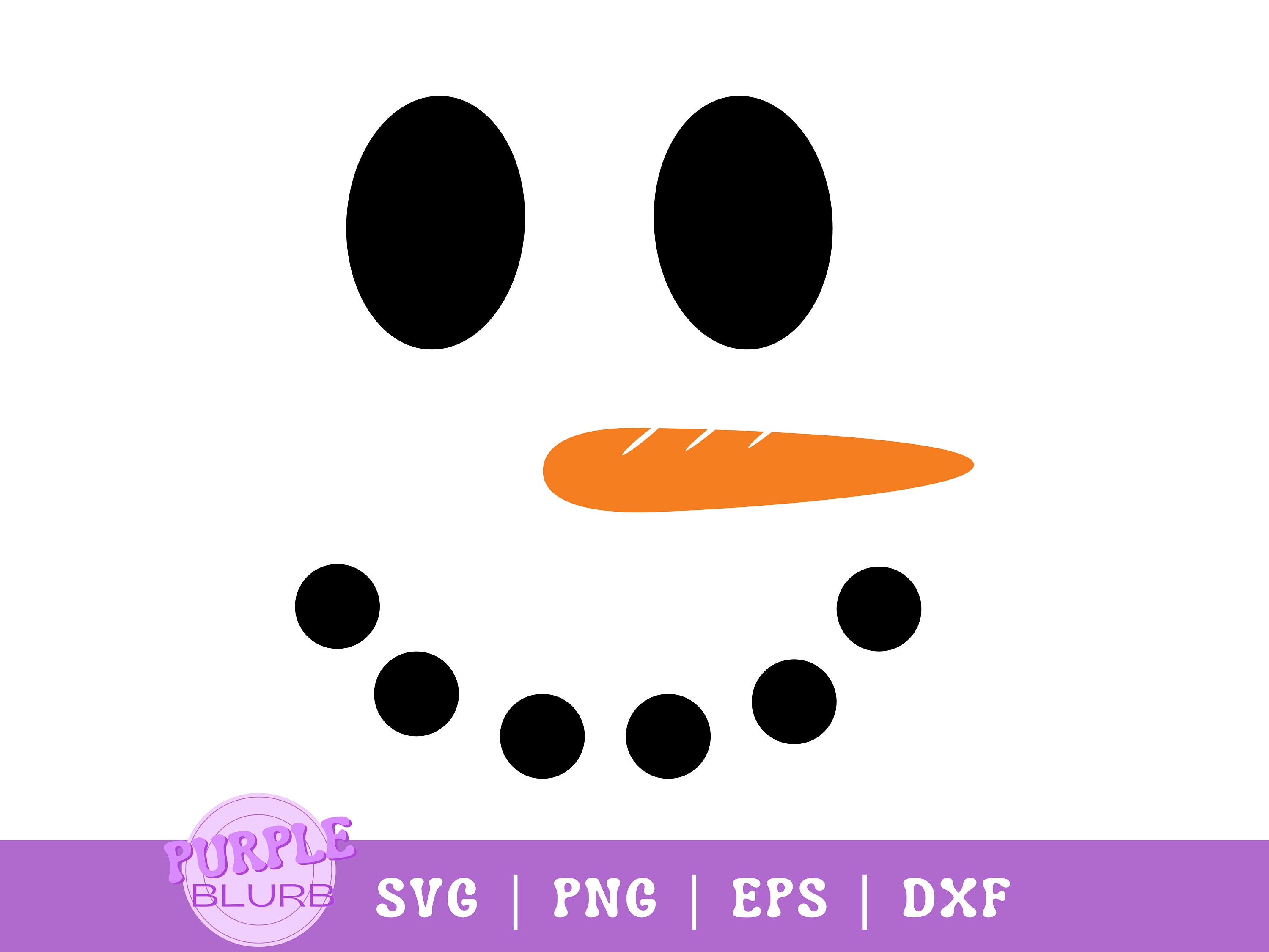 Snowman Face SVG PNG Snowman Faces Svg Snowman Ornament Svg Snowman Svg ...