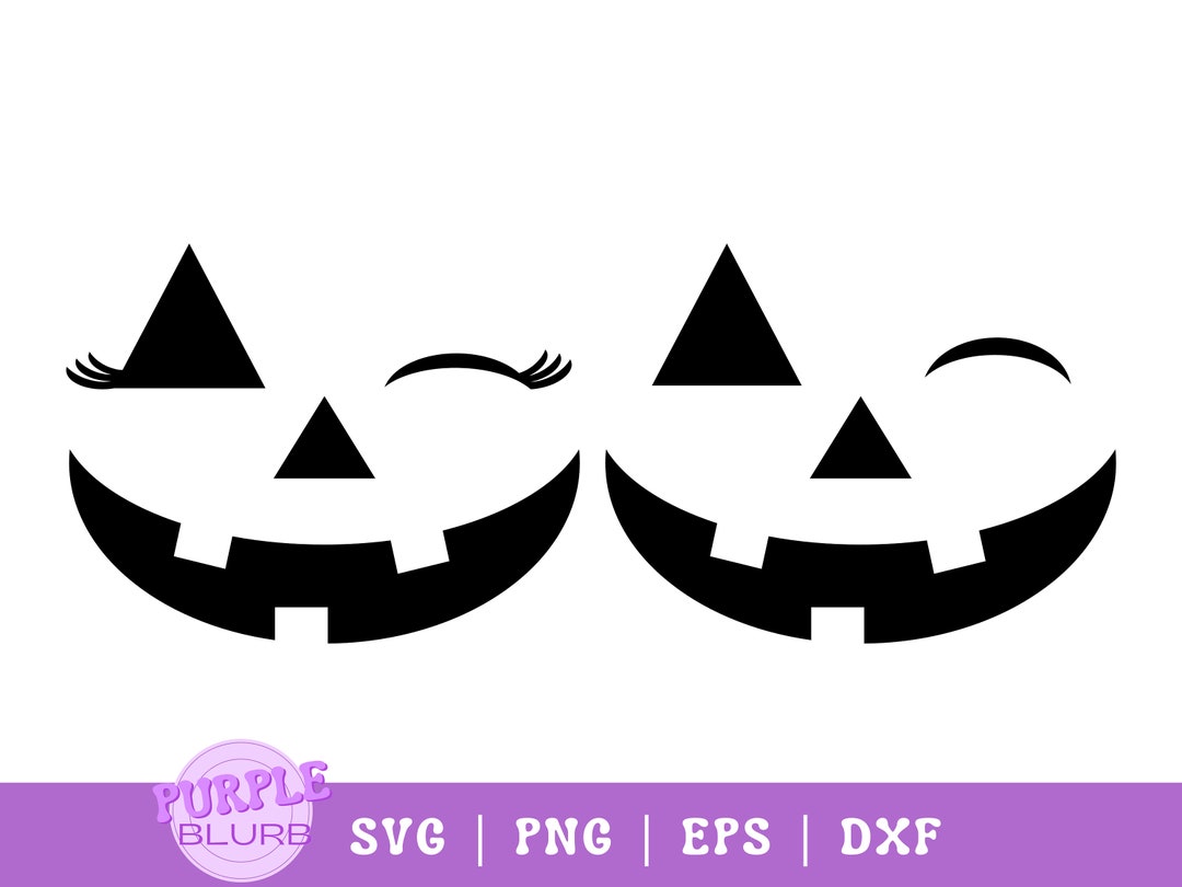 Pumpkin Face SVG Pumpkin Winky Face SVG - Etsy