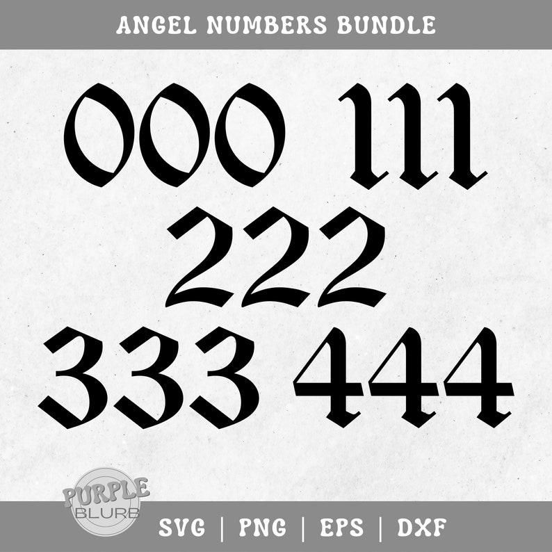 Angel Numbers SVG PNG Angel Number Svg 111 Angel Number 222 Angel ...