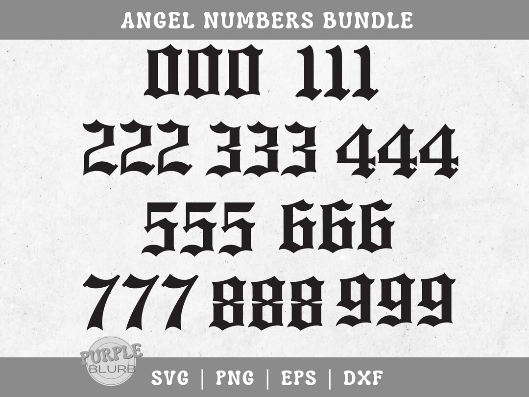 Angel Numbers SVG PNG Angel Number Svg 111 Angel Number 222 Angel ...