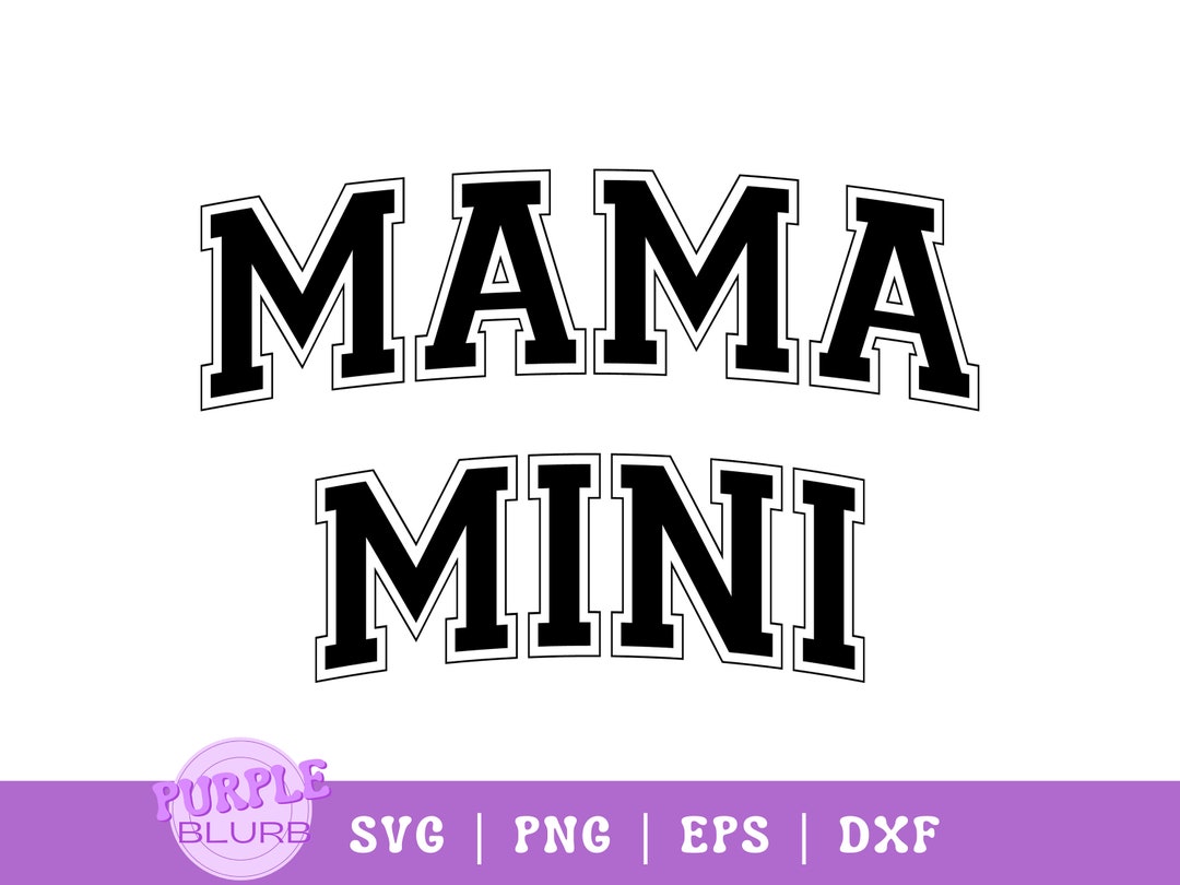 Mama and Mini SVG PNG Mama Mini Svg Mom and Mini Svg Retro Mama Mini ...