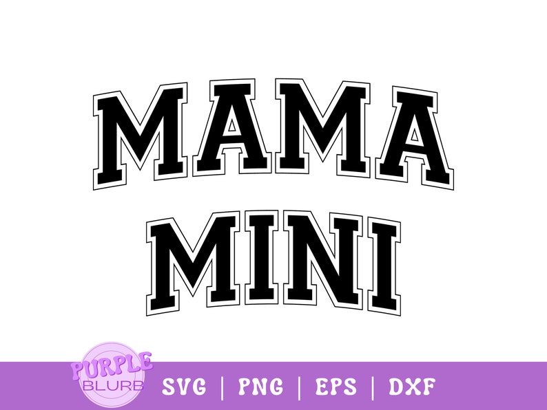 Mama and Mini SVG PNG Mama Mini Svg Mom and Mini Svg Retro Mama Mini ...