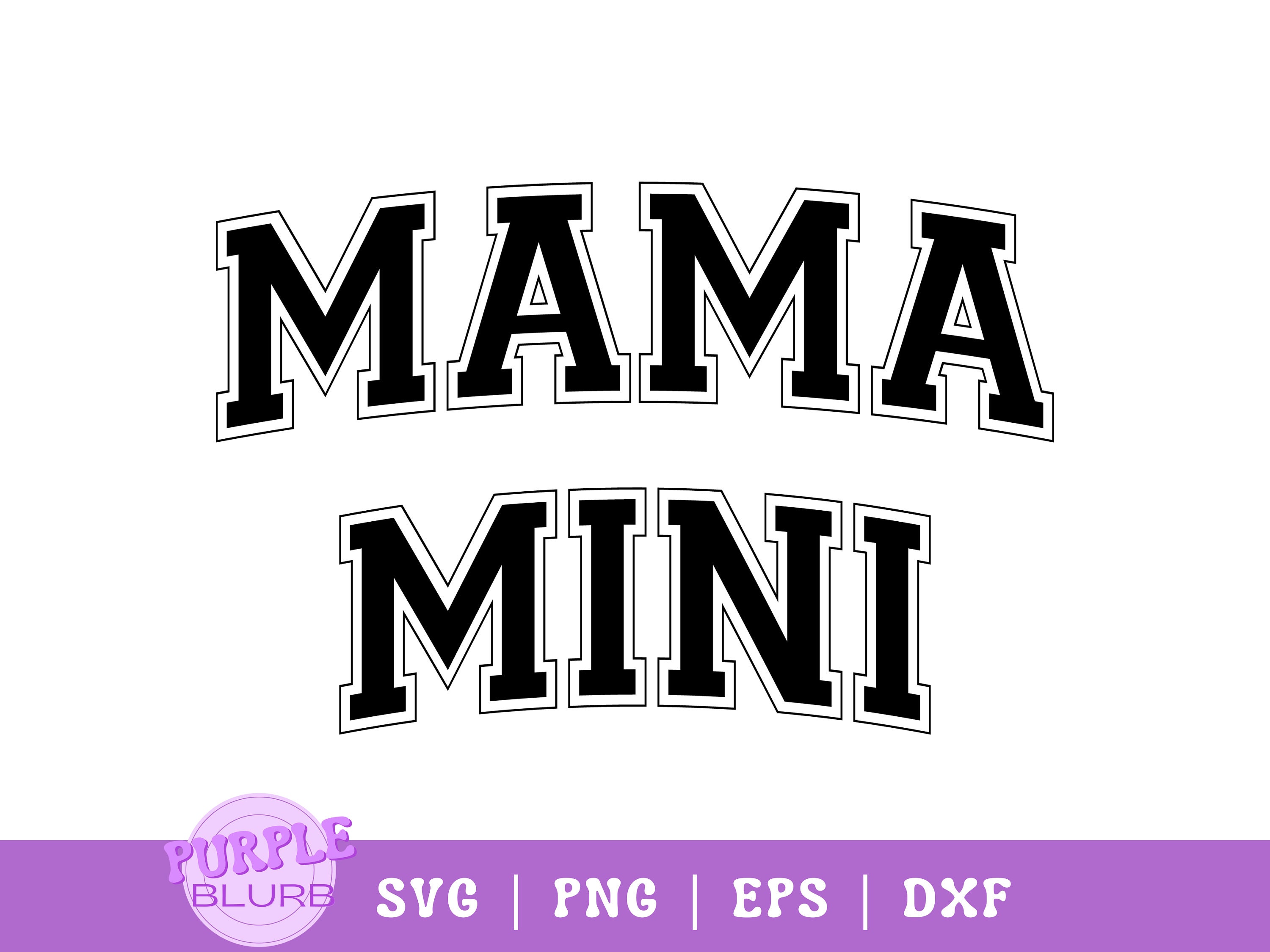 Mama and Mini SVG PNG Mama Mini Svg Mom and Mini Svg Retro Mama Mini ...