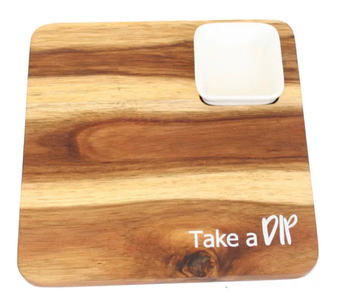 Take A Dip Appetizer Board With Dip Cup - Etsy