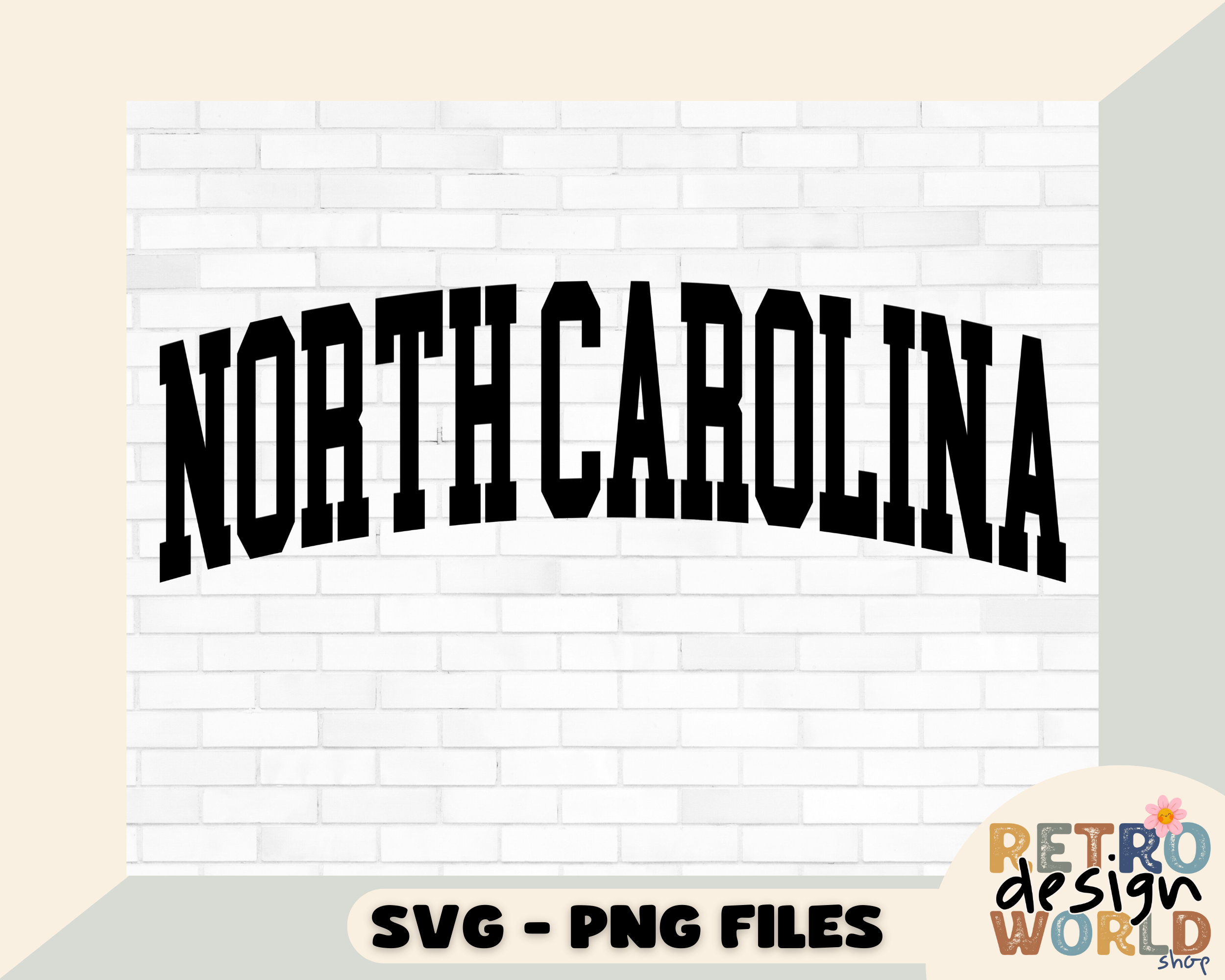 North Carolina Varsity Font Svg, Solid and Distressed Svg, Png Files ...