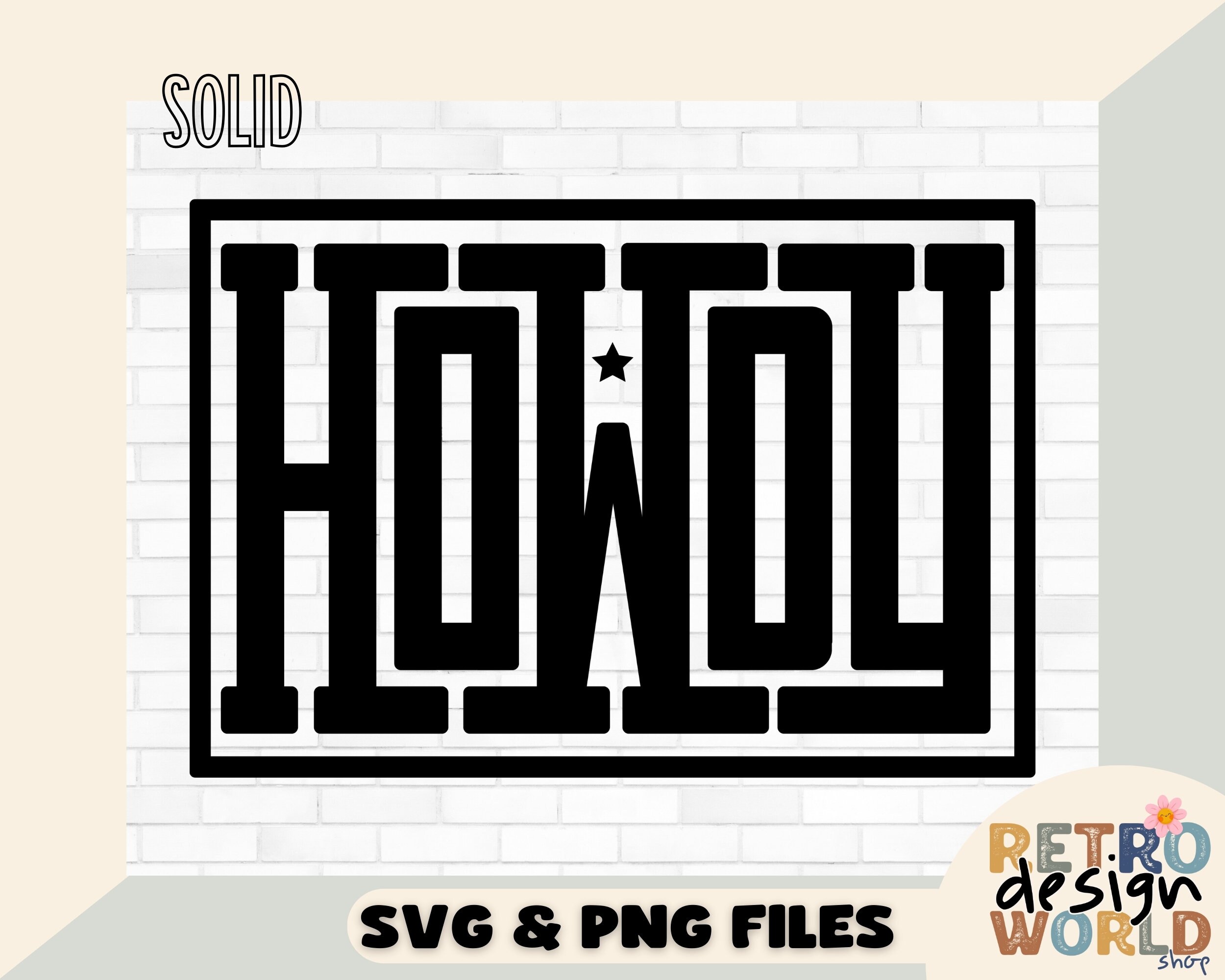 Howdy SVG, Solid and Distressed Svg Png Files, Western Svg, Digital ...