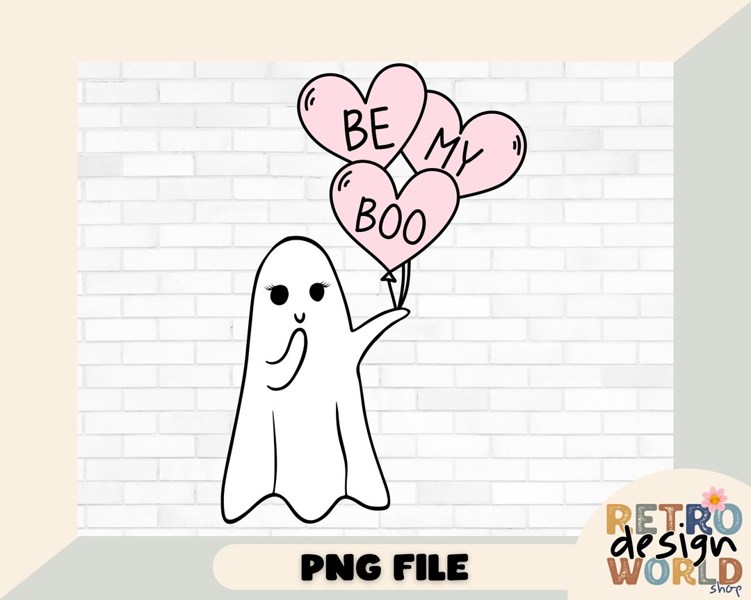 Be My Boo Png, Cute Valentines Ghost Png, Valentines Day Png ...