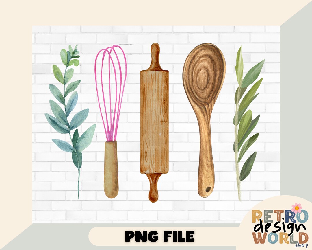 Kitchen Tools Png Sublimation Design, Retro Cooking Tools Png, Cuisine ...