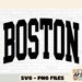 Boston Varsity Font Svg, Solid and Distressed Svg, Png Files, Boston ...