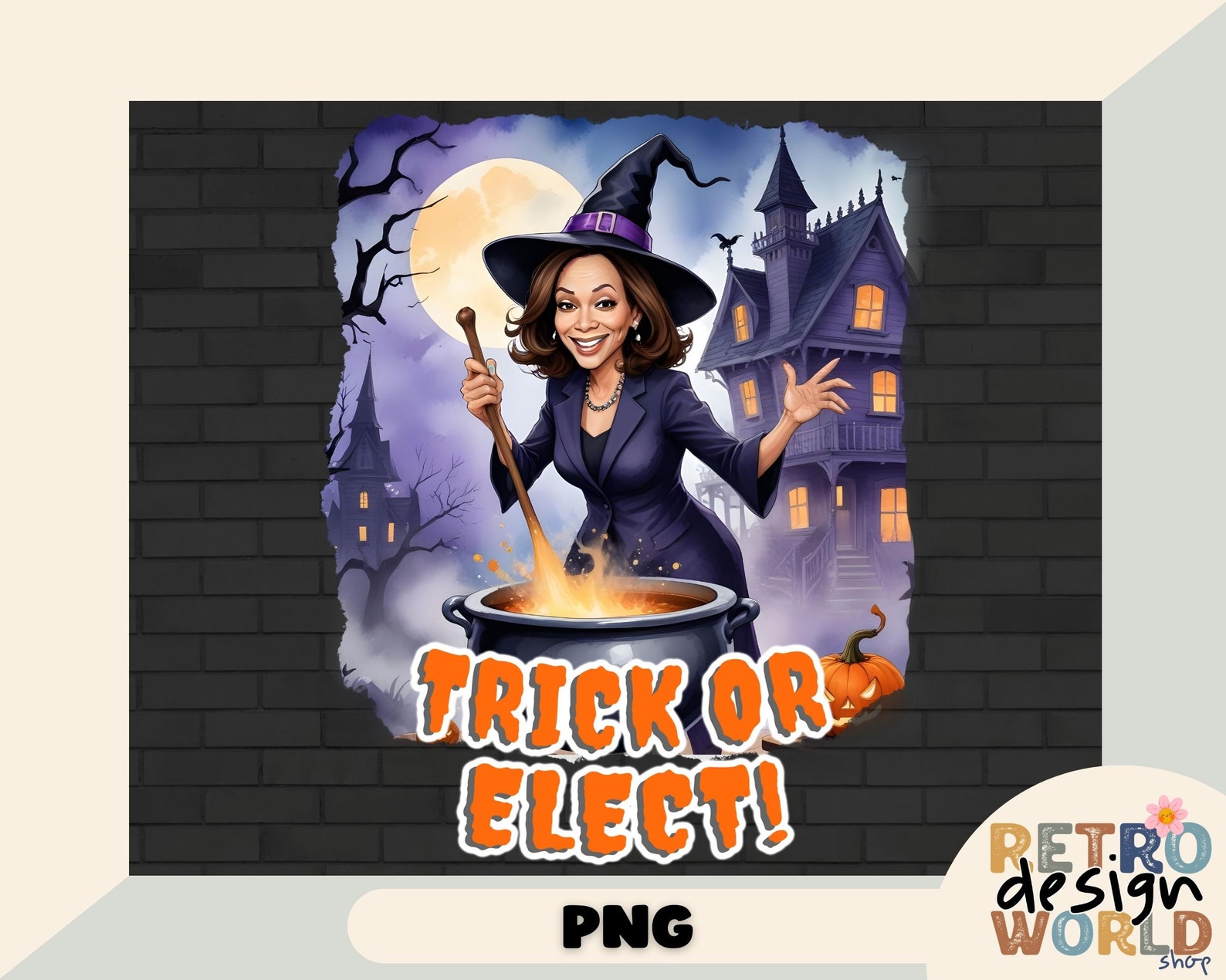 Funny Kamala Png, Kamala Halloween Png Design, Trick or Elect Png, Funny Election Png, Funny ...