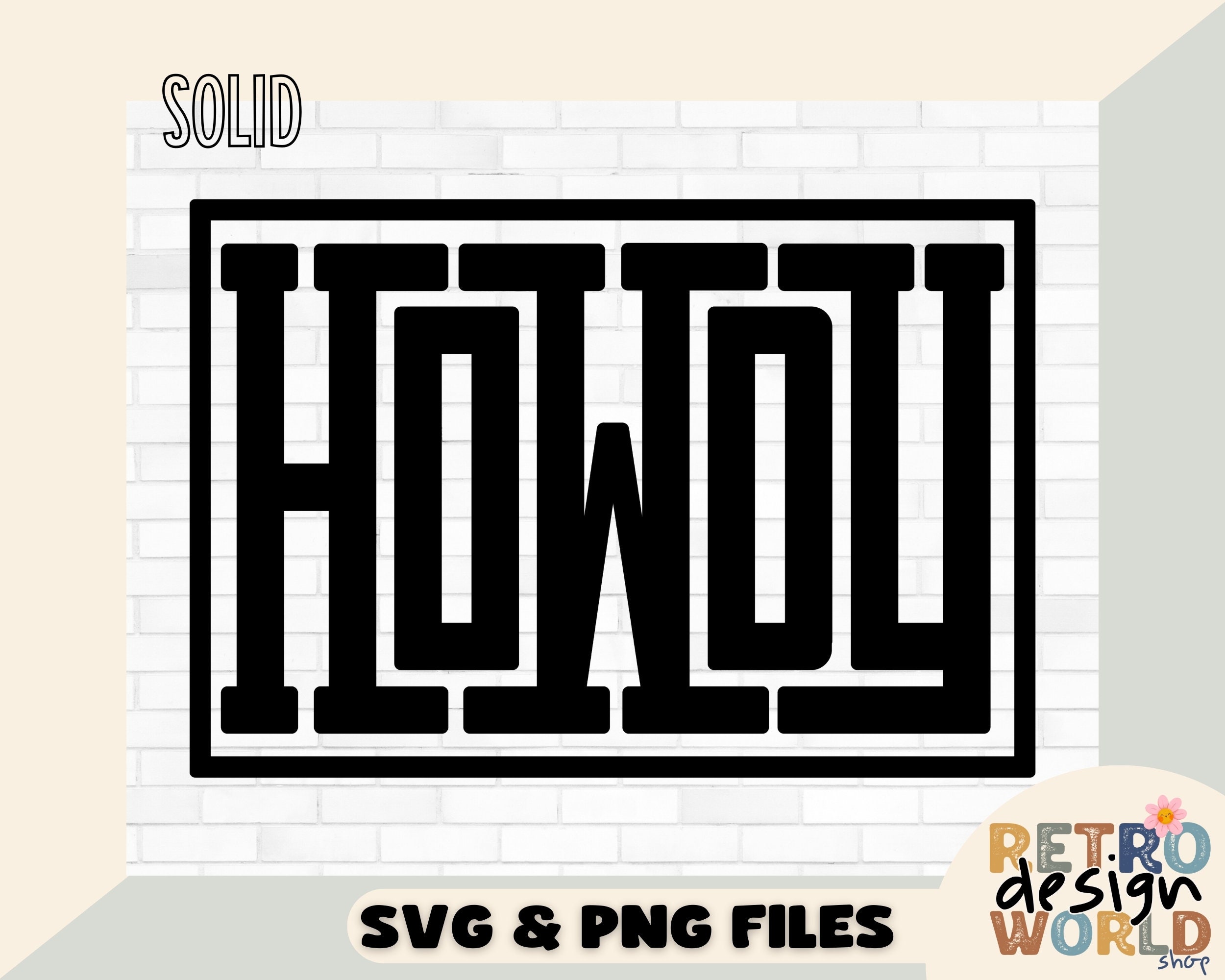Howdy SVG, Solid and Distressed Svg Png Files, Western Svg, Digital ...