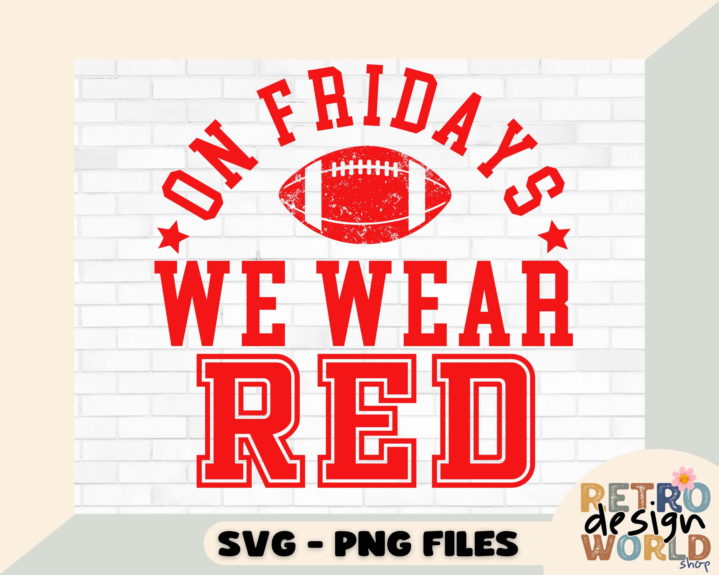 On Fridays We Wear Red Svg, Png, Football Fans Svg, Football Svg ...