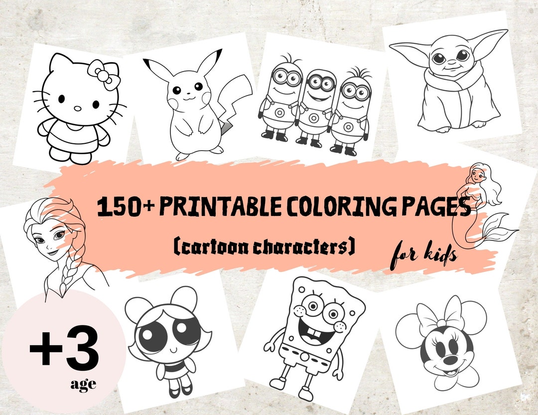 Printable Easy Coloring Page,150 Coloring Page for Kids, Simple ...