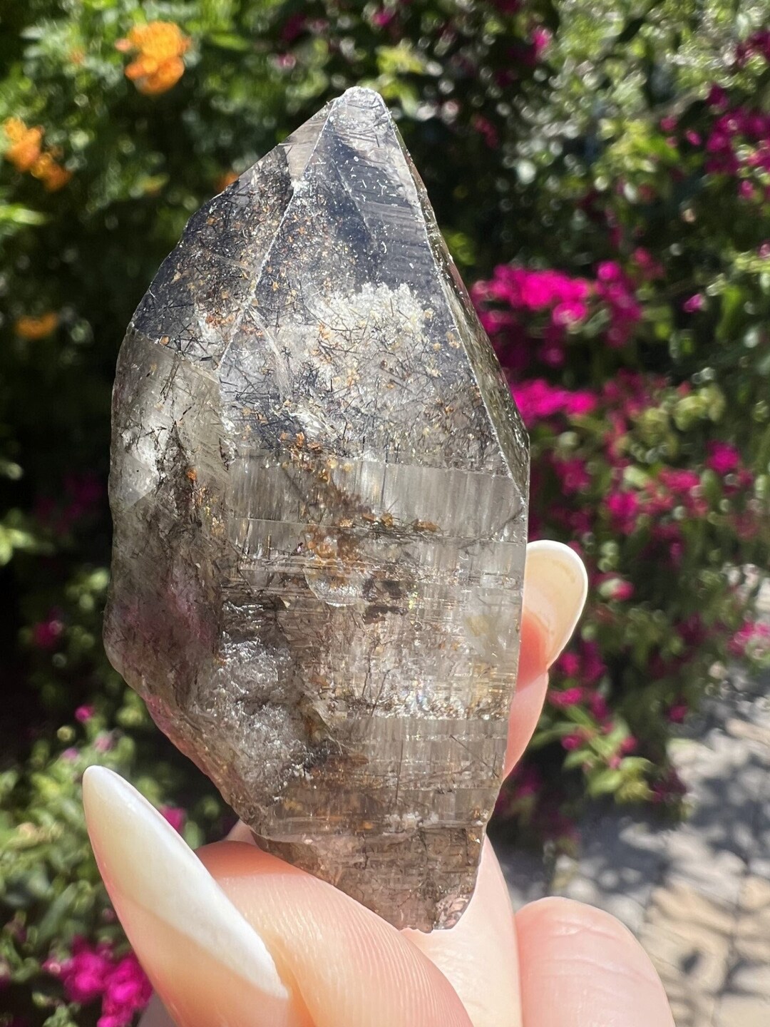 RARE, Incredible High-quality Black Riebeckite Included Quartz With ...