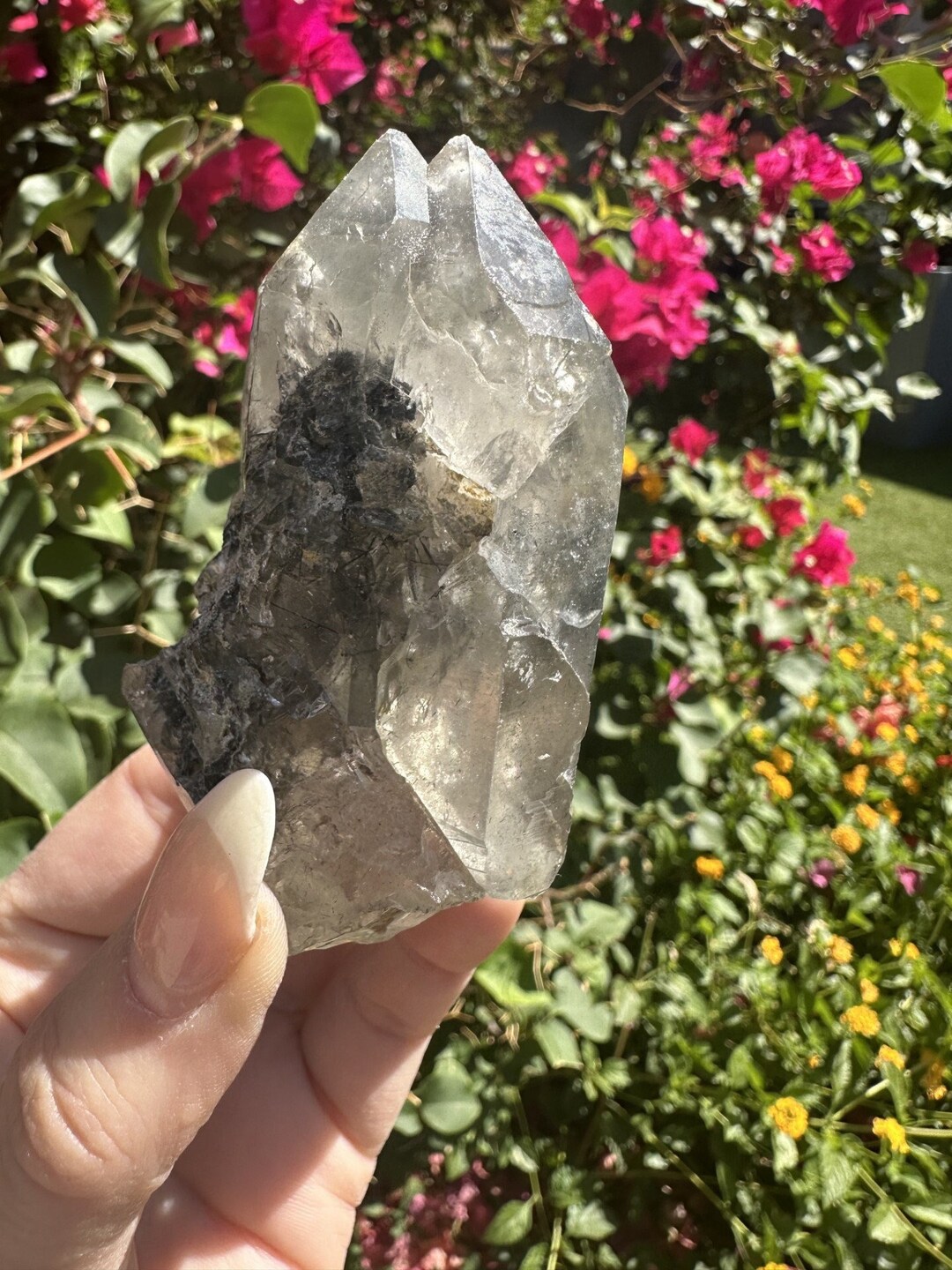 Rare Riebeckite Quartz With Kaolinite Phantoms and Rainbows From ...