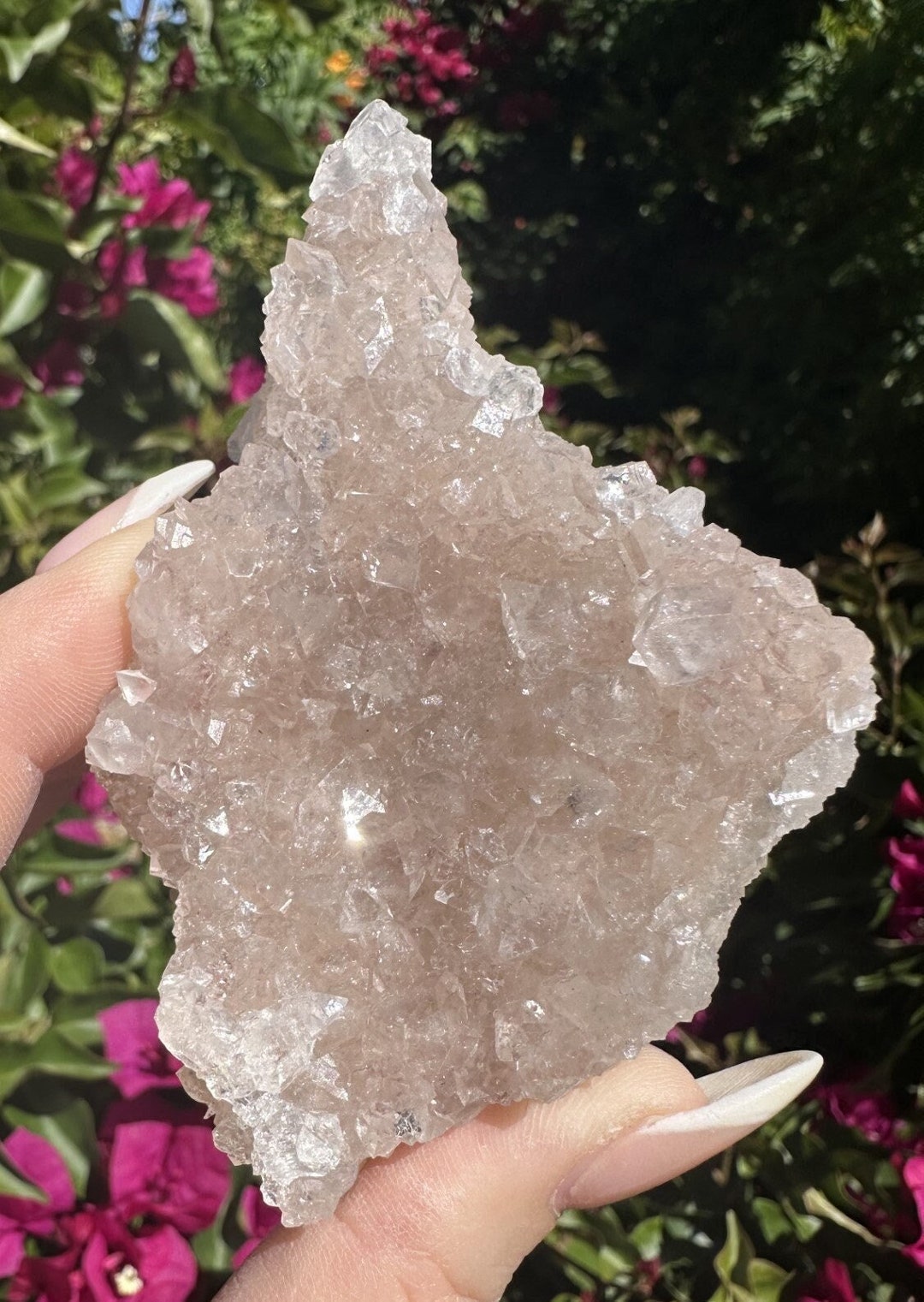 Aaa-quality Blush Pink Diamond Apophyllite Double-sided Cluster From ...