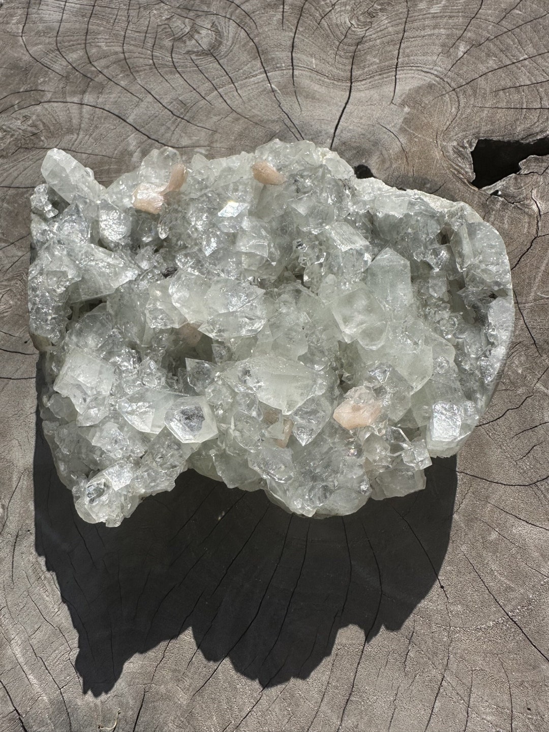 XL Diamond Apophyllite With Peach Stilbite & Chalcedony Specimen - Etsy