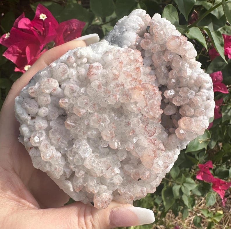Hematite Phantom Quartz Specimen: Red Inclusion Crystal - Etsy