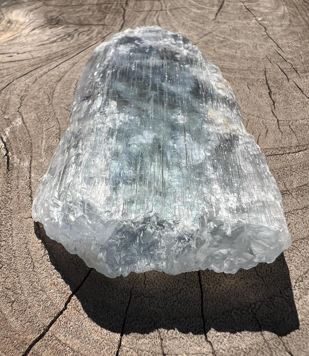 Rare Etched Blue Kunzite - Blue Spodumene Specimen With Exceptional ...