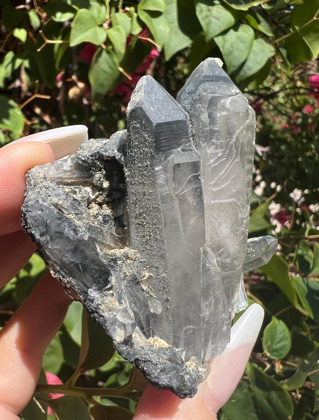 Rare Blue Riebeckite Included Twin Quartz on Matrix From Pakistan - Etsy