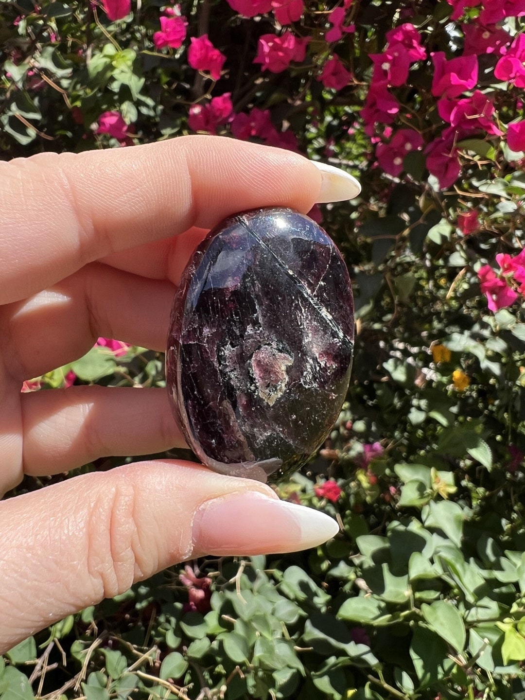 RARE New Find! AAA Grade Garnet Palm Stone From India, 64 Grams - Etsy