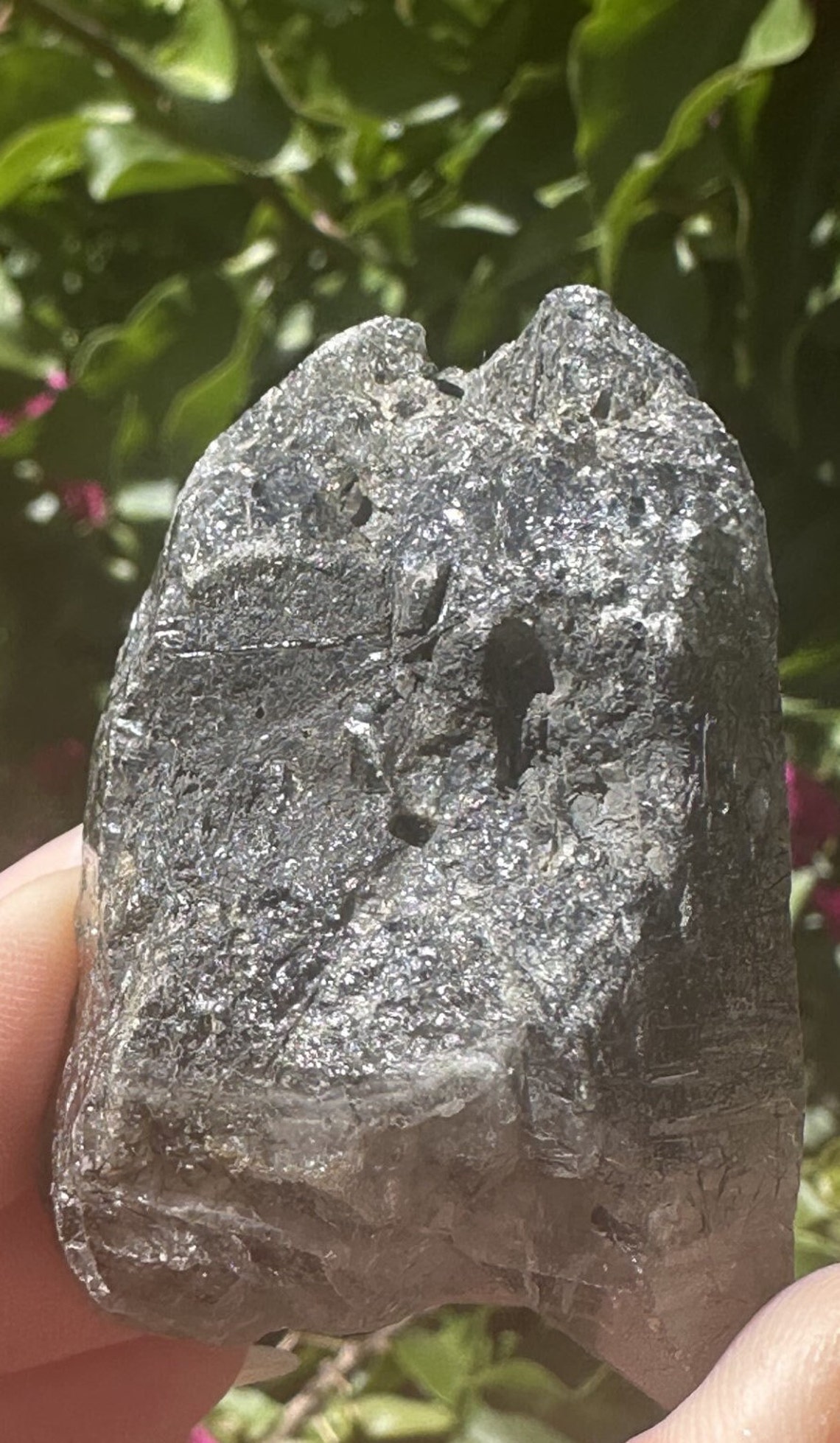 RARE Gorgeous Black Riebeckite Included Quartz Double Point With ...