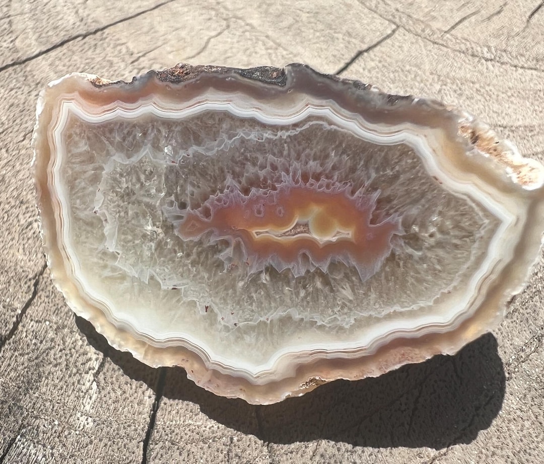 RARE Sunset Gambiri Agate From Malawi, Africa – Multicolored Banding ...