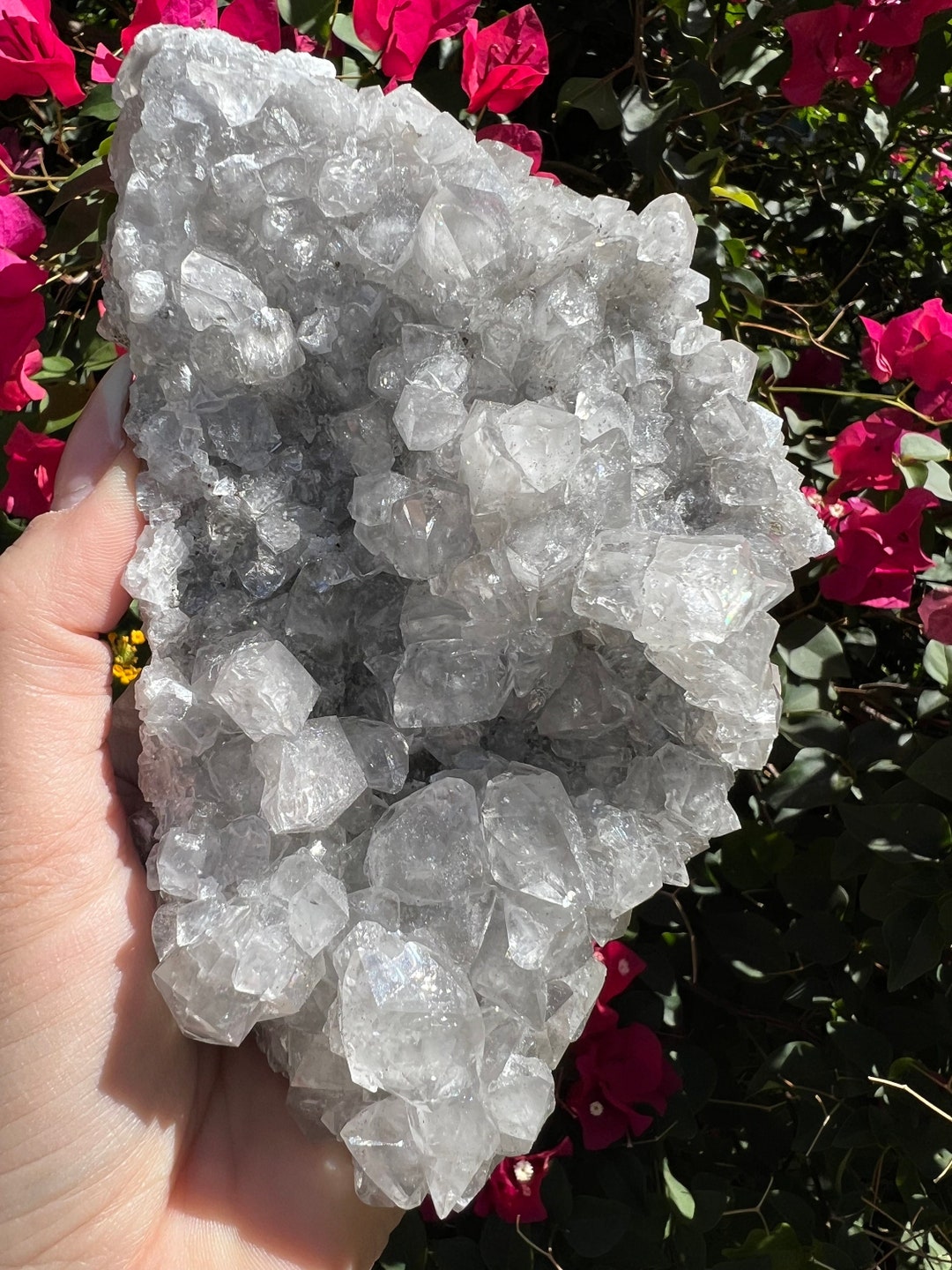 RARE High-quality Gray Optical Calcite With Pyrite Double-sided ...
