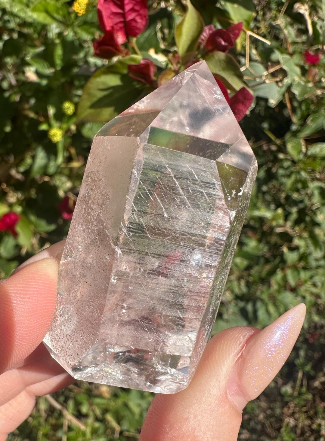 Aaa-quality Pink Lemurian Channeling Quartz With Future Time Link ...
