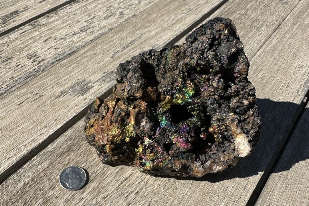 Natural Bright Rainbow Goethite Cabinet Specimen With Portal From Spain ...