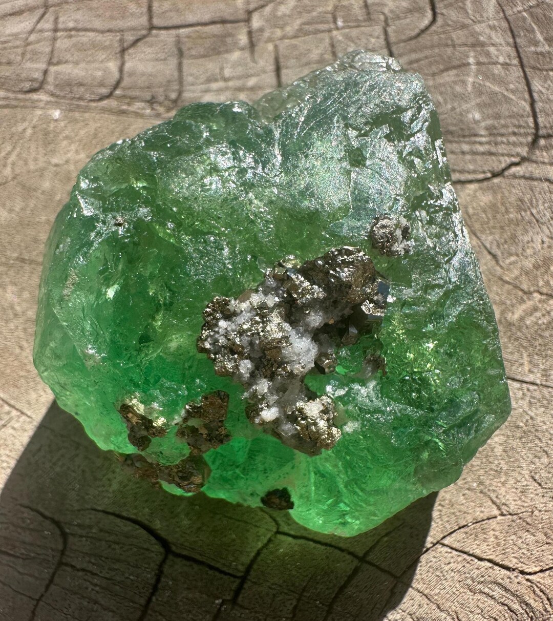 Rare Green Octahedral Fluorite With Pyrite & Bournonite - Milpo Mine ...