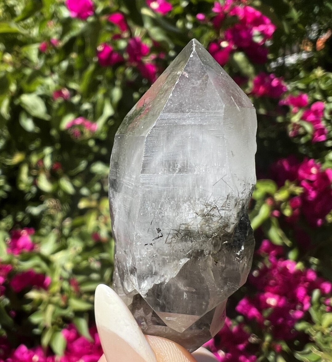 RARE, Gorgeous High-quality Black Riebeckite Included Quartz With ...