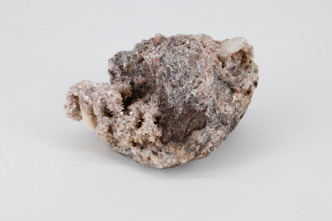 RARE Cream and Red Stilbite on Zeolite Matrix Small Cabinet Specimen ...