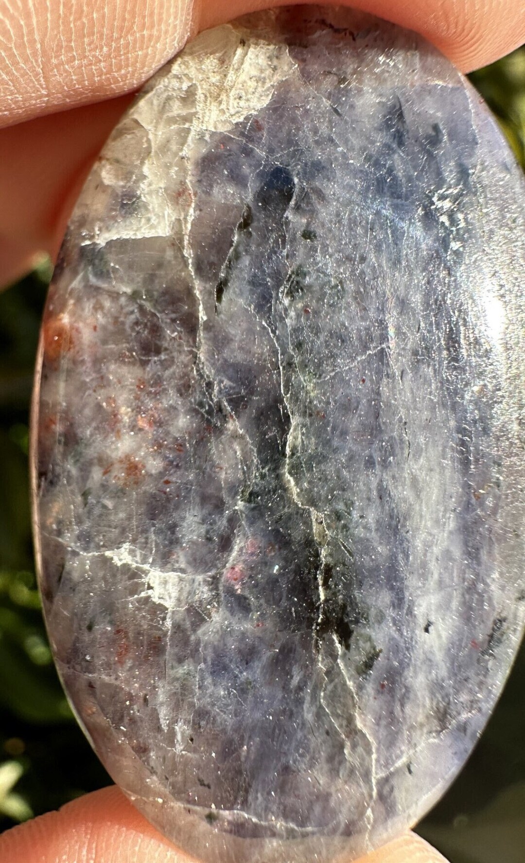 RARE AAA Quality Iolite With Sunstone Inclusions Palm Stone From ...