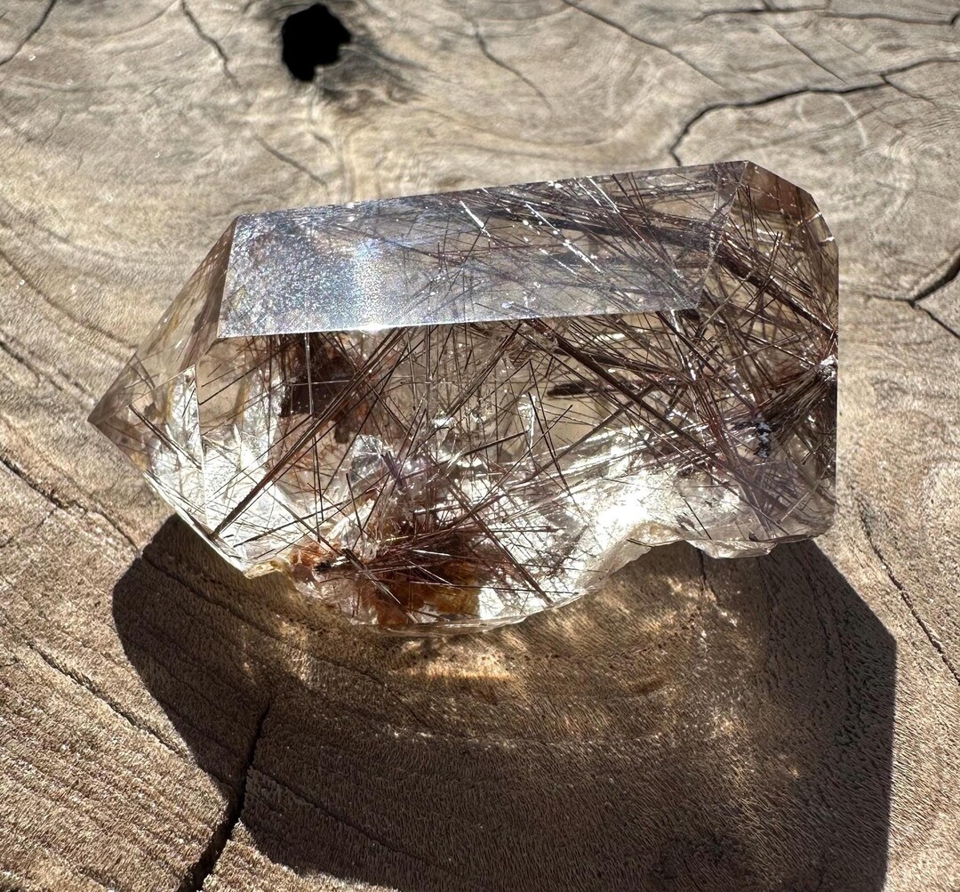 AAA Copper Rutilated Quartz: Half Polished Gemstone Specimen, Brazil - Etsy