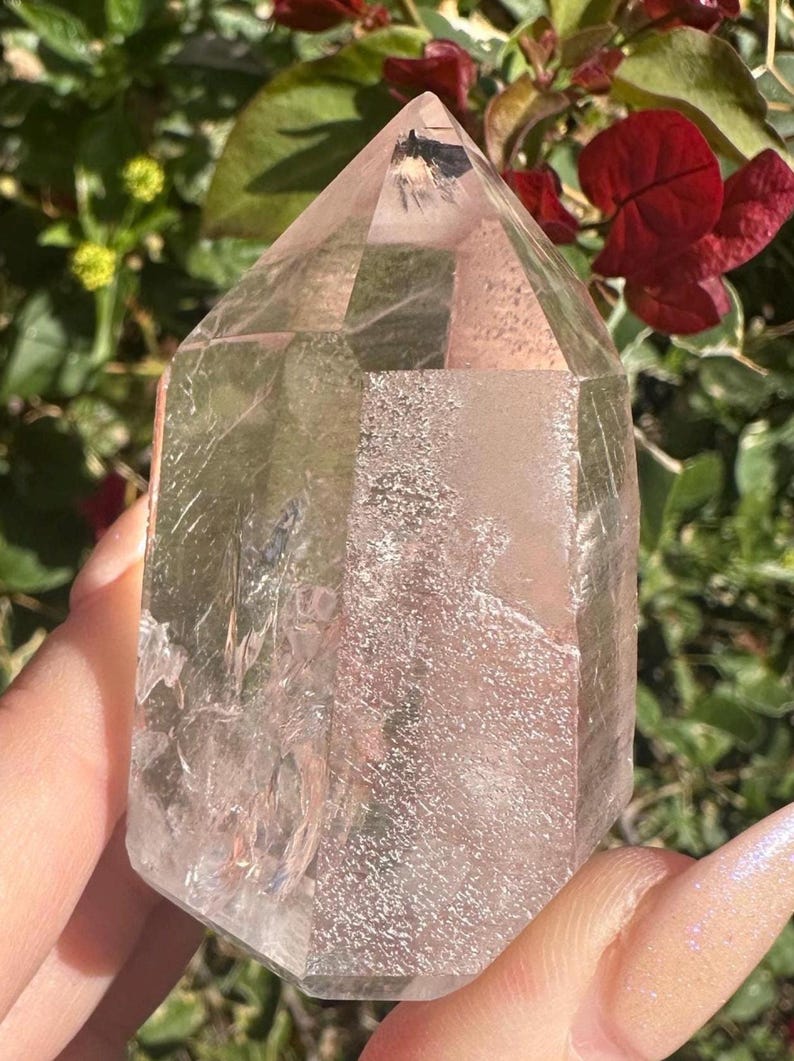 Aaa-quality Pink Lemurian Channeling Quartz With Future Time Link ...
