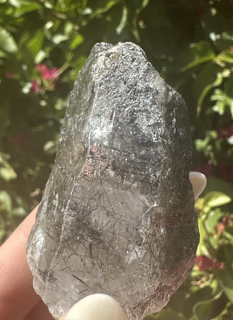 RARE Gorgeous Black Riebeckite Included Quartz Double Point With ...