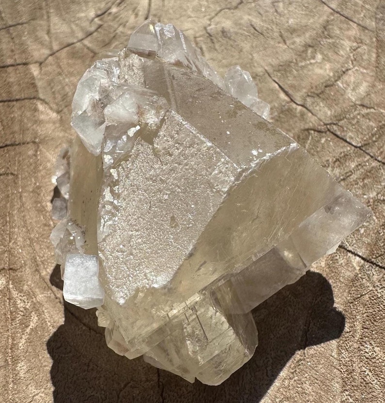 AAA Golden Optical Calcite With Apophyllite and Sugar Druzy Specimen ...