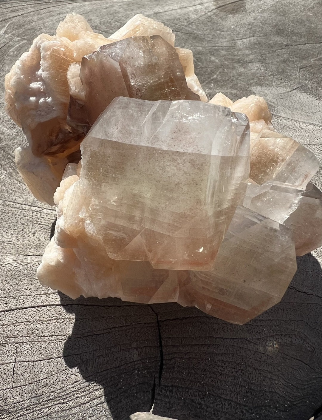 RARE Gorgeous Top-quality Chocolate, Red, and Green Phantom Apophyllite ...