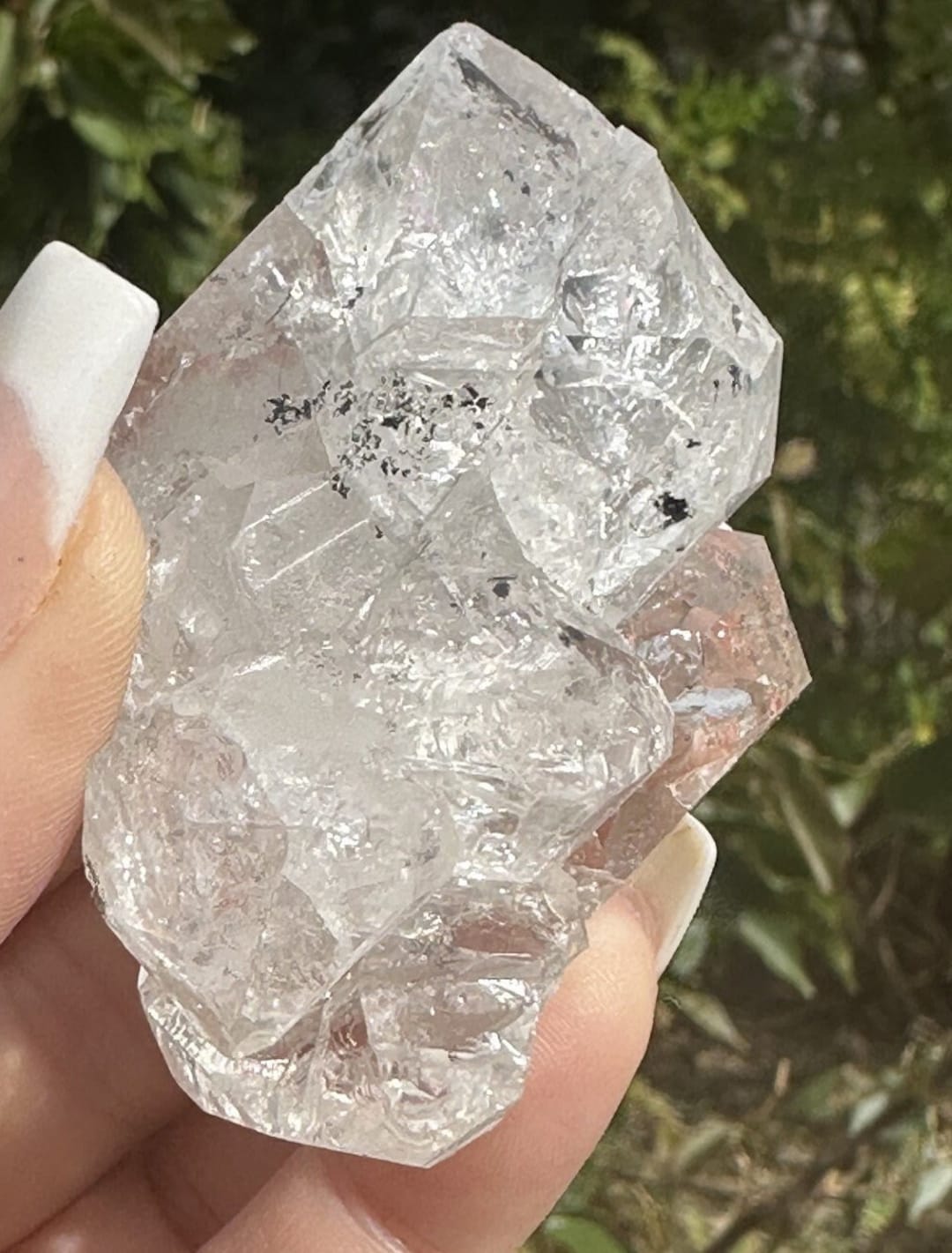 Gorgeous Herkimer Diamond Cluster With Black Anthraxolite Inclusions ...