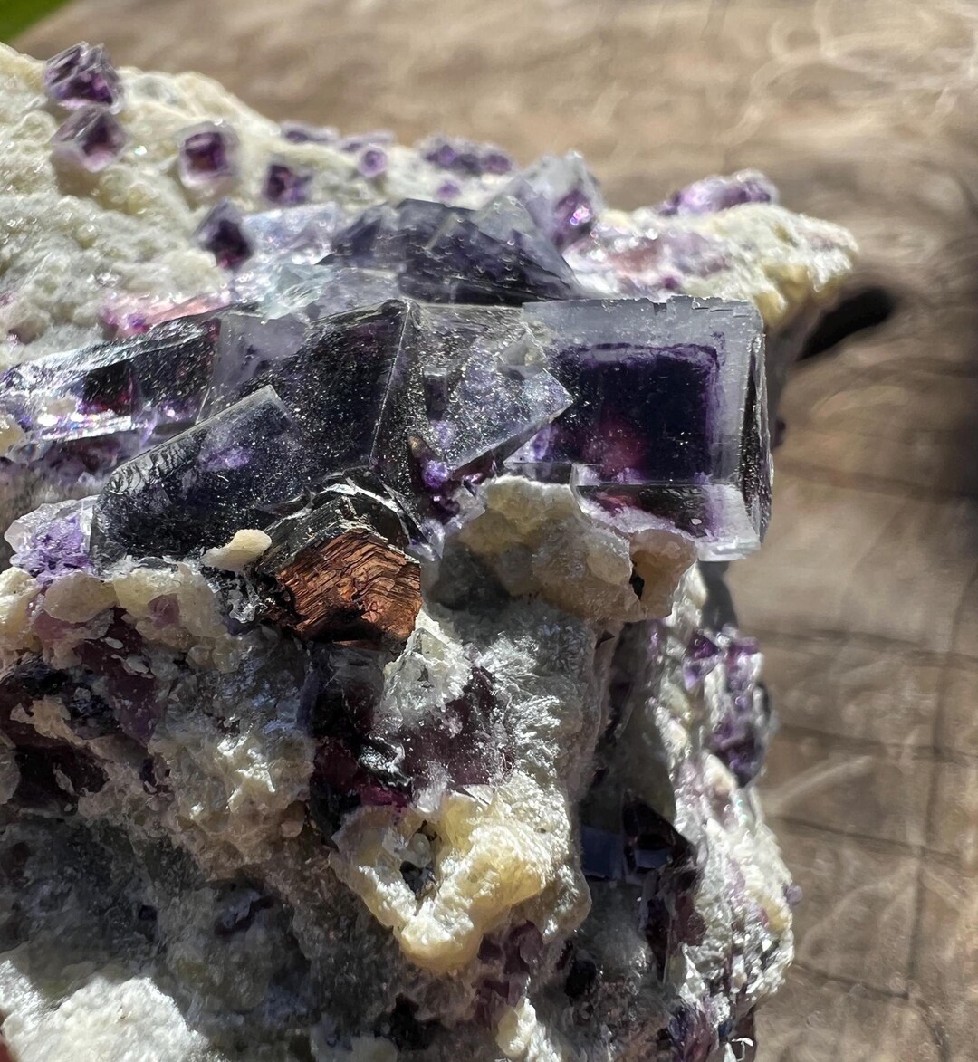 Yindu Phantom Fluorite Specimen: Color Zoning With Pyrite & Mica - Etsy