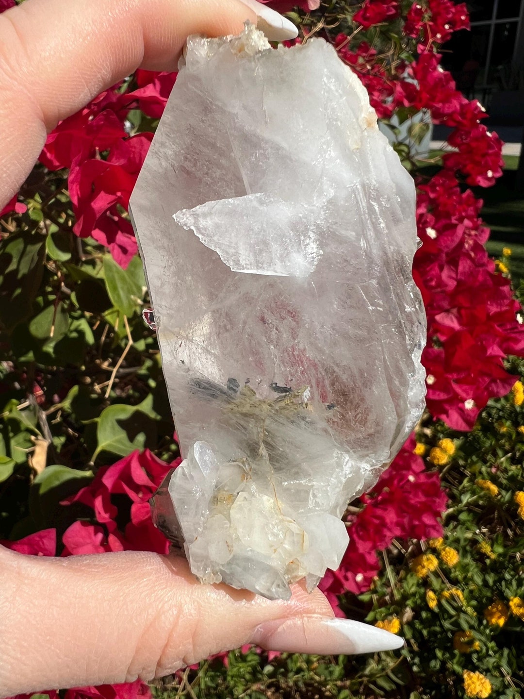 Brookite Included Faden Quartz Specimen - Pakistan - Etsy