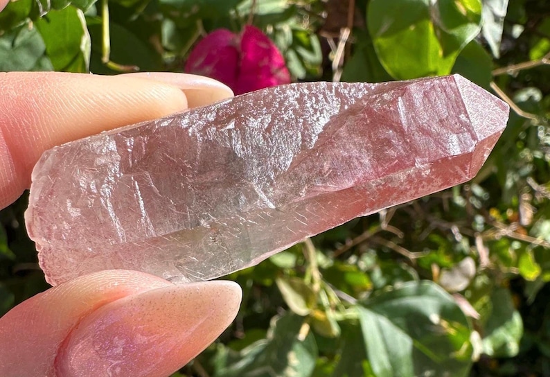 Pink Phantom Lemurian Quartz With Key, Trigons & Record Keepers | Minas ...