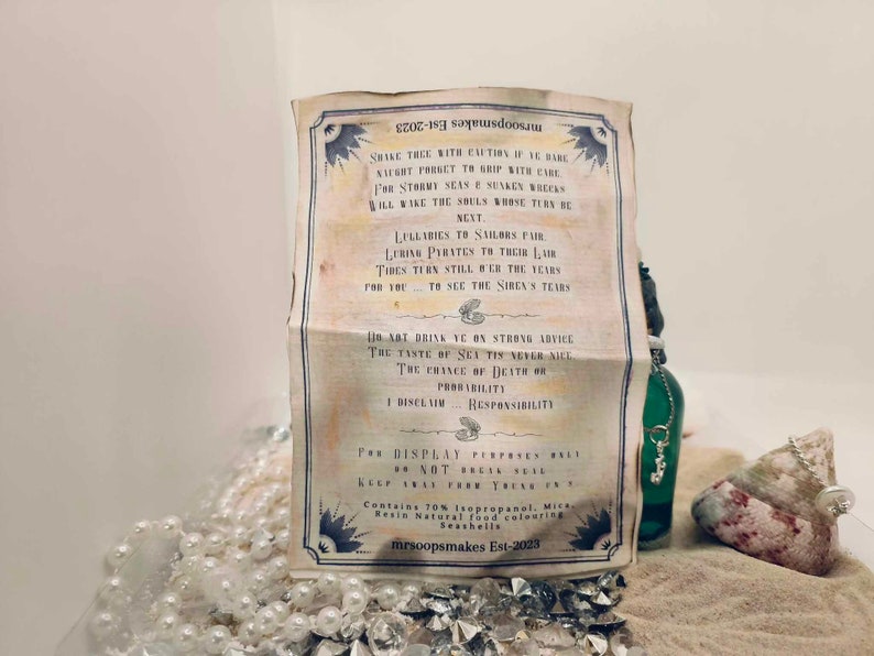 Sirens Tears ,magical Mystical Colour Shifting Apothecary Bottle Pretty ...