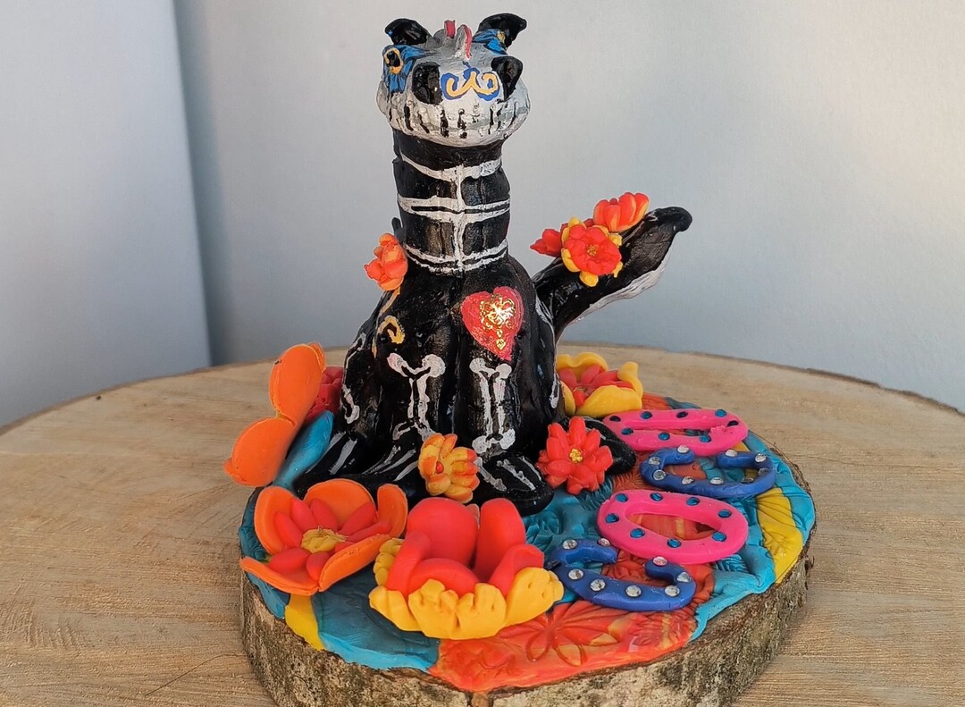 Coco the Sugar Skull Inspired Dragon, Unique One of a Kind Ready to ...