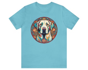 Yellow Lab T-shirt, Labrador Retriever Dog Breed Tee, Pet Portrait ...