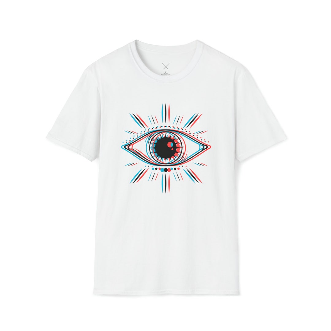 Evil Eye Anaglyph, Evil Eye Shirt, Evil Eye Tee, Talisman T-shirt ...