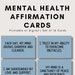 Mental Health Affirmation Cards Bundle Printable 16 Digital Positive ...