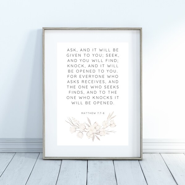 Matthew 7 7 - Etsy